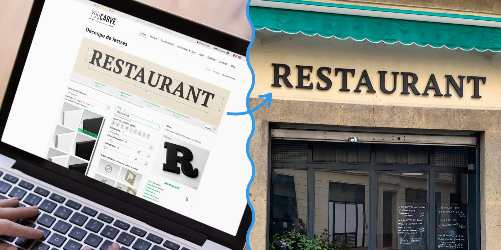 Design your ready-to-install cut-out letter sign